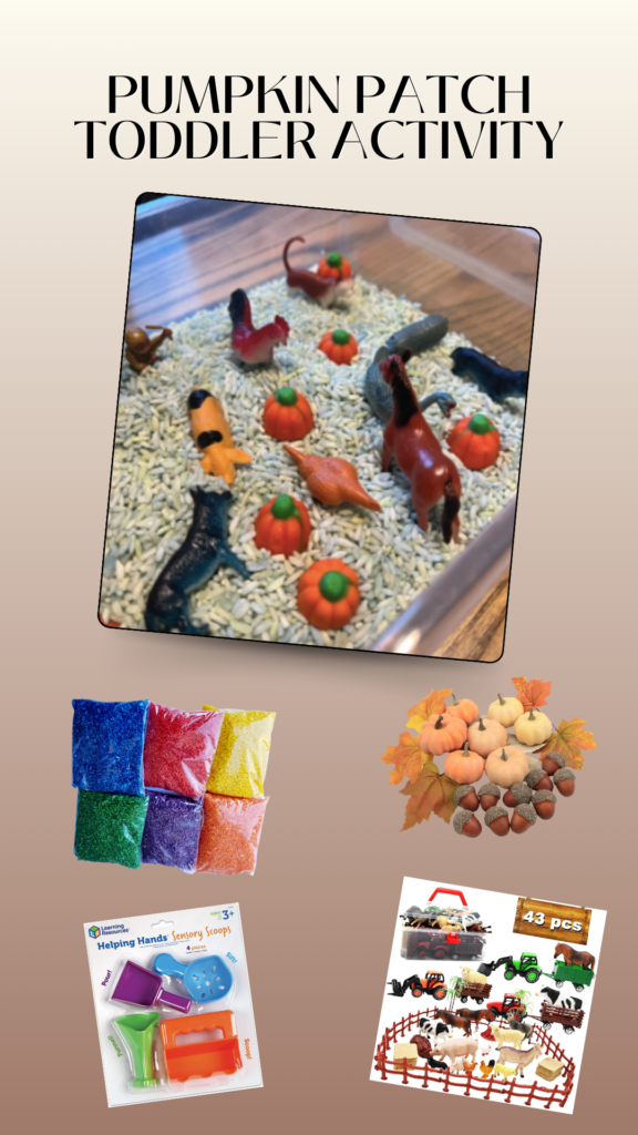 Pumpkin Patch sensory bin - toddler activity - Beauty Within the Hills